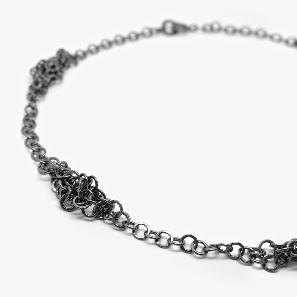 DARROW CLUSTER CHAIN NECKLACE - SILVER - OXI – ORRO