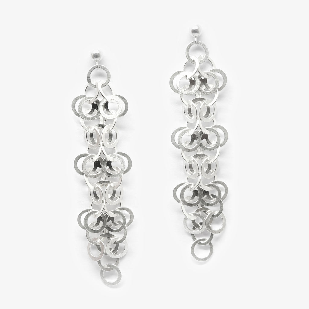 REDPATH EARRINGS - LONG - SILVER – ORRO