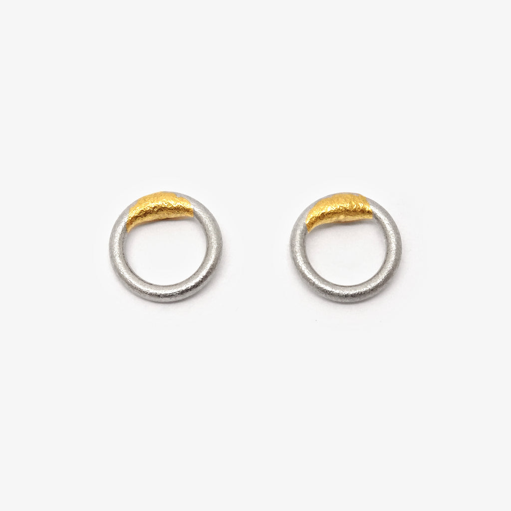 HOOP STUDS - PLATINUM + 24CT GOLD – ORRO