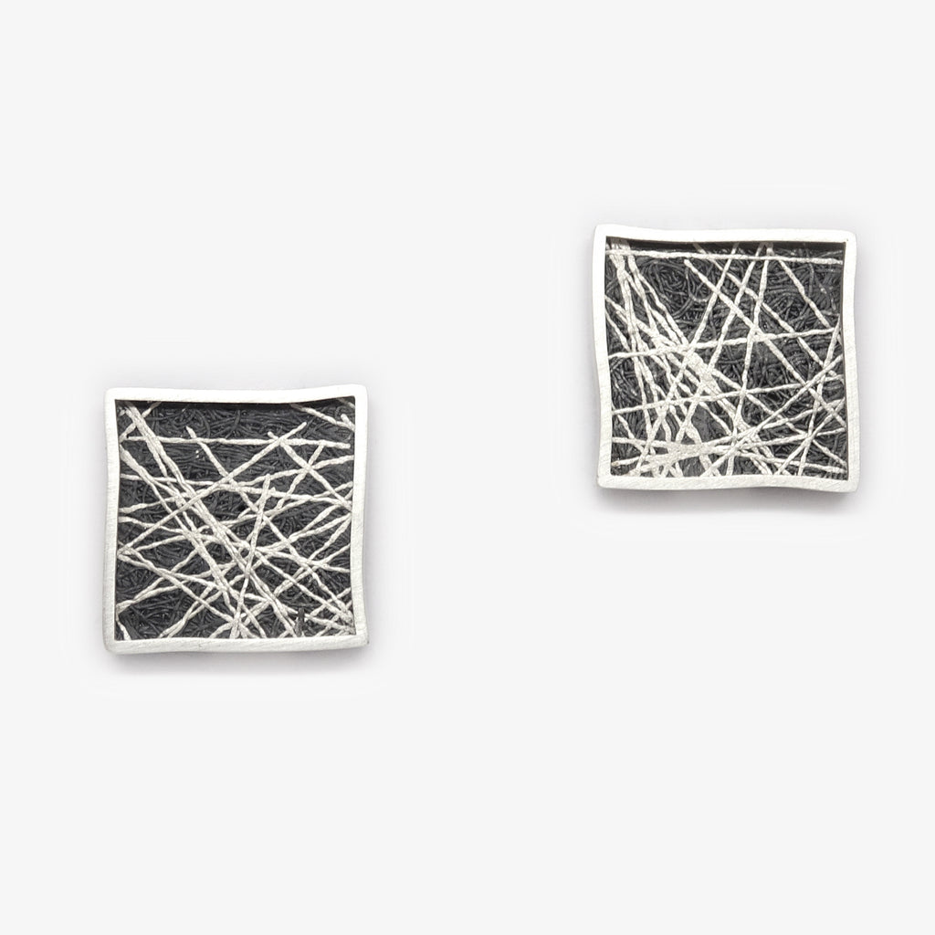 LARGE STUDS - SILVER WOOL – ORRO