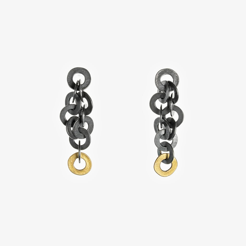 RA EARRINGS - OXI & GOLD – ORRO