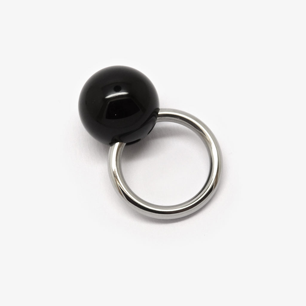 SMALL BALL RING - BLACK – ORRO